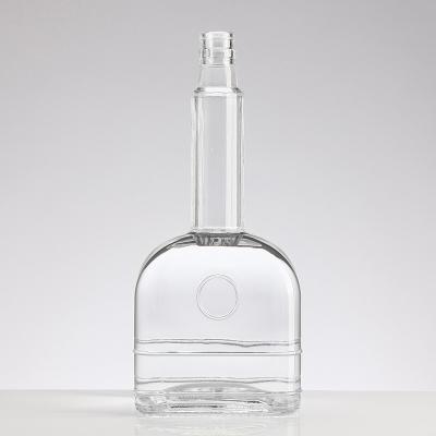 China 250ml/500ml/750ml Recycled Empty Frost Whisky Flask Vodka Bottle for Wine Glass Bottle for sale