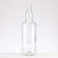 China Industrial Beverage Glass Bottle 750ml Round Liquor Bottle with Cork Stopper for sale