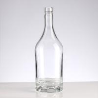 China Glass Bottle for Liquor 750ml Round Shape Vodka Whiskey Gin Rum Spirit Wine Bottle for sale