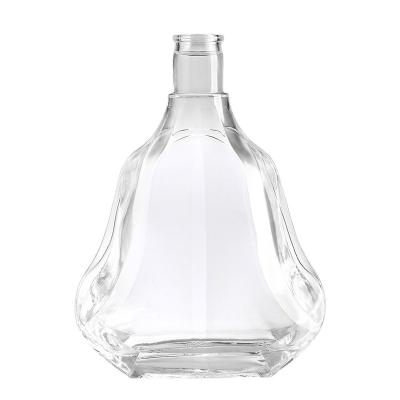 China 500ml Clear Crystal Glass Liquor Bottle with Customized Logo Design for sale