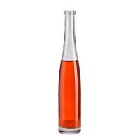 China Long Neck Glass Wine Bottles for Whisky 375ml 500ml Clear Empty Beverage Bottles for sale
