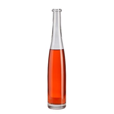 China Long Neck Glass Wine Bottles for Whisky 375ml 500ml Clear Empty Beverage Bottles for sale