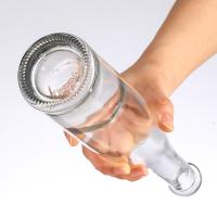 China Long Neck Glass Wine Bottles for Whisky 375ml 500ml Clear Empty Beverage Bottles for sale