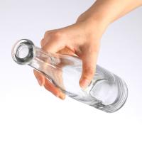 China Long Neck Glass Wine Bottles for Whisky 375ml 500ml Clear Empty Beverage Bottles for sale