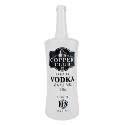 China Industrial Beverage 700ml 750ml Frosted Glass Bottles for Vodka Empty Bottles for sale
