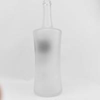 China Industrial Beverage 700ml 750ml Frosted Glass Bottles for Vodka Empty Bottles for sale