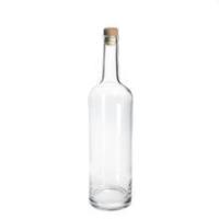 China Glass Wine Bottle with Cork and Acceptable Customer's Logo Clear 750ml 1000ml for sale