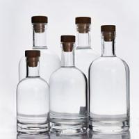 China Glass Wine Bottle with Cork and Acceptable Customer's Logo Clear 750ml 1000ml for sale