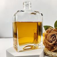 China 200ml Rectangular Glass Bottle for Whiskey Beer and Other Beverages Custom or Standard for sale