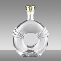 China 500ml 750ml Glass Wine Bottle Brandy Whisky XO Brandy Wine Glass Bottle With Glass Cap for sale
