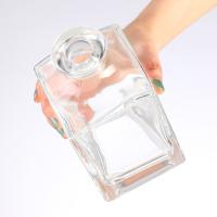 China Glass Liquor/Spirits Storage Bottle 250ml 50mm/375ml/500ml/700ml/750ml/1L Clear Square for sale