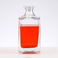 China Glass Liquor/Spirits Storage Bottle 250ml 50mm/375ml/500ml/700ml/750ml/1L Clear Square for sale