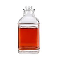 China Acceptable Customer's Logo 750ML Square Round Glass Empty Wine Bottle in Custom Color for sale