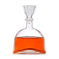 China Hot Flat Glass Wine Bottle with Screw Cap Capacity 200ml/300ml/500ml/750ml/1000ml for sale