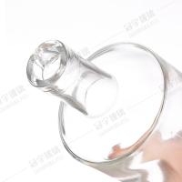 China 250ml 500ml 700ml 1000ml Clear Glass Liquor Bottle With Cork For Home Decoration for sale