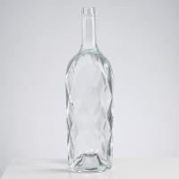 China Industrial 1L Glass Clear Bottle for Beverage Fine Gin Wine Liquor Spirit Bottles for sale