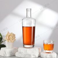 China 250ml 500ml 700ml 1000ml Clear Glass Liquor Bottle With Cork For Home Decoration for sale