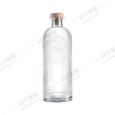 China Silkscreen Printing Clear Liquor Vodka Brandy Whisky Glass Wine Bottles for Beverage for sale