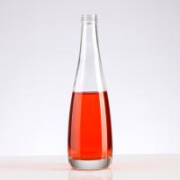China Customized Logo Clear 70cl Glass Bottle for Pisco Hot Stamping and Rubber Included for sale