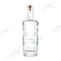 China Base Material Whole Bottle Vodka and Brandy Glass Bottle with Screen Printing for sale