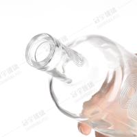 China Base Material Whole Bottle Vodka and Brandy Glass Bottle with Screen Printing for sale