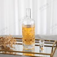 China Base Material Whole Bottle Vodka and Brandy Glass Bottle with Screen Printing for sale