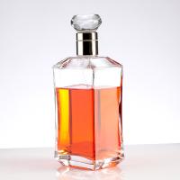 China Free Sealing Square Shape Glass Bottle with Luxury Marble Ball Cap and Crown Cap Sealing for sale