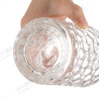 China Custom Logo Acceptable Concave And Convex Glass Bottle at Direct Chinese for Decorative for sale