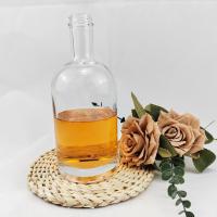 China Round 750ml Vodka Spirit Bottle With Custom Glass Bottle and Cap Color Custom Color for sale