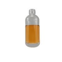 China Inside Engraving 250ml Clear Frosted Vodka Glass Bottle with Wooden Cork Stopper for sale