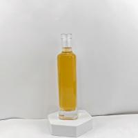 China Glass Products Slim Rectangular Wine Bottle with Cork Stopper 200ml 375ml 500ml 750ml for sale