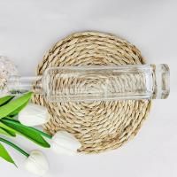 China Glass Products Slim Rectangular Wine Bottle with Cork Stopper 200ml 375ml 500ml 750ml for sale