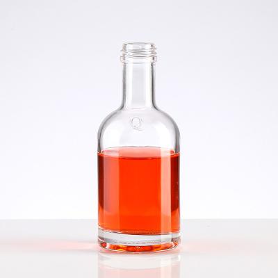 China 50ml 100ml 250ml Glass Spirit Bottles with Screw Cap Hot Stamping Surface Handling for sale