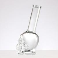 China Glass Collar 300ml/500ml Longneck Skull Wine Bottle for Decorative in Colors Request for sale