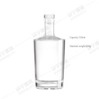 China Acid Etch Surface Handling Custom Size Accepted Transparent Glass Bottle for Vodka Spirits for sale
