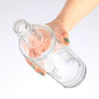 China Glass Collar Wine Bottle with Corks Small Sample Vodka Rum Liquor Bottle for sale