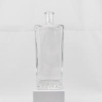 China Clear Cuboid Crystal Agave Glass Bottle with Cork Cap 500ML 750ML 1000ML Hot Style for sale