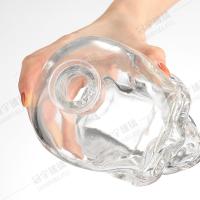 China Sealing Type Cork 400ml/750ml Skull Glass Wine Bottle for Home Decoration for sale