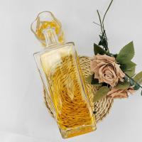 China Clear Cuboid Crystal Agave Glass Bottle with Cork Cap 500ML 750ML 1000ML Hot Style for sale