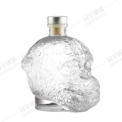China Provided Freely 350ml 500ml 25oz 750ml Luxurious Glass Wine Bottle with Cork Sealing Type for sale