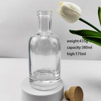China Glass Beverage Bottle 700ml 750ml 1L Nordic Empty Rum Whisky Vodka Spirit With Cork for sale