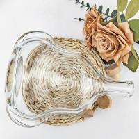 China Acid Etch Surface Handling Transparent 500ml/1l Glass Bottle for of Round Shape Wine for sale
