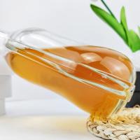 China Acid Etch Surface Handling Transparent 500ml/1l Glass Bottle for of Round Shape Wine for sale