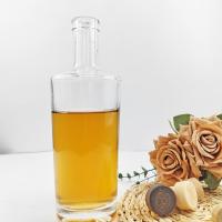 China Custom Glass Bottle for Champagne Guaranteed Unique Spirit Vodka Cylinder Liquor Bottle for sale