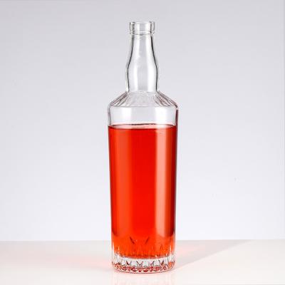 China Hot Stamping Glass Bottles for Customized Tequila Vodka Whiskey 50ml 700ml 1000ml for sale