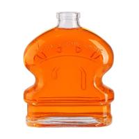 China 500ML Clear Glass Whiskey Spirit Bottle with Personalized Cap and Cork for sale