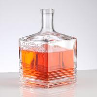 China Custom Color 500ml 700ml 750ml Nordic Empty Rum Whisky Vodka Spirit Glass Liquor Bottle With Cork For Liquor Whiskey for sale