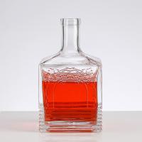 China Custom Color 500ml 700ml 750ml Nordic Empty Rum Whisky Vodka Spirit Glass Liquor Bottle With Cork For Liquor Whiskey for sale