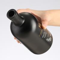 China Body Material Glass 700ml 750ml Clear Matte Black Bottle for Gin Whiskey Vodka Spirit for sale