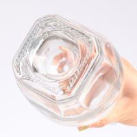 China 375ml 500ml 750ml Round Shape Clear Glass Liquor Bottle for Beverages and Spirits for sale